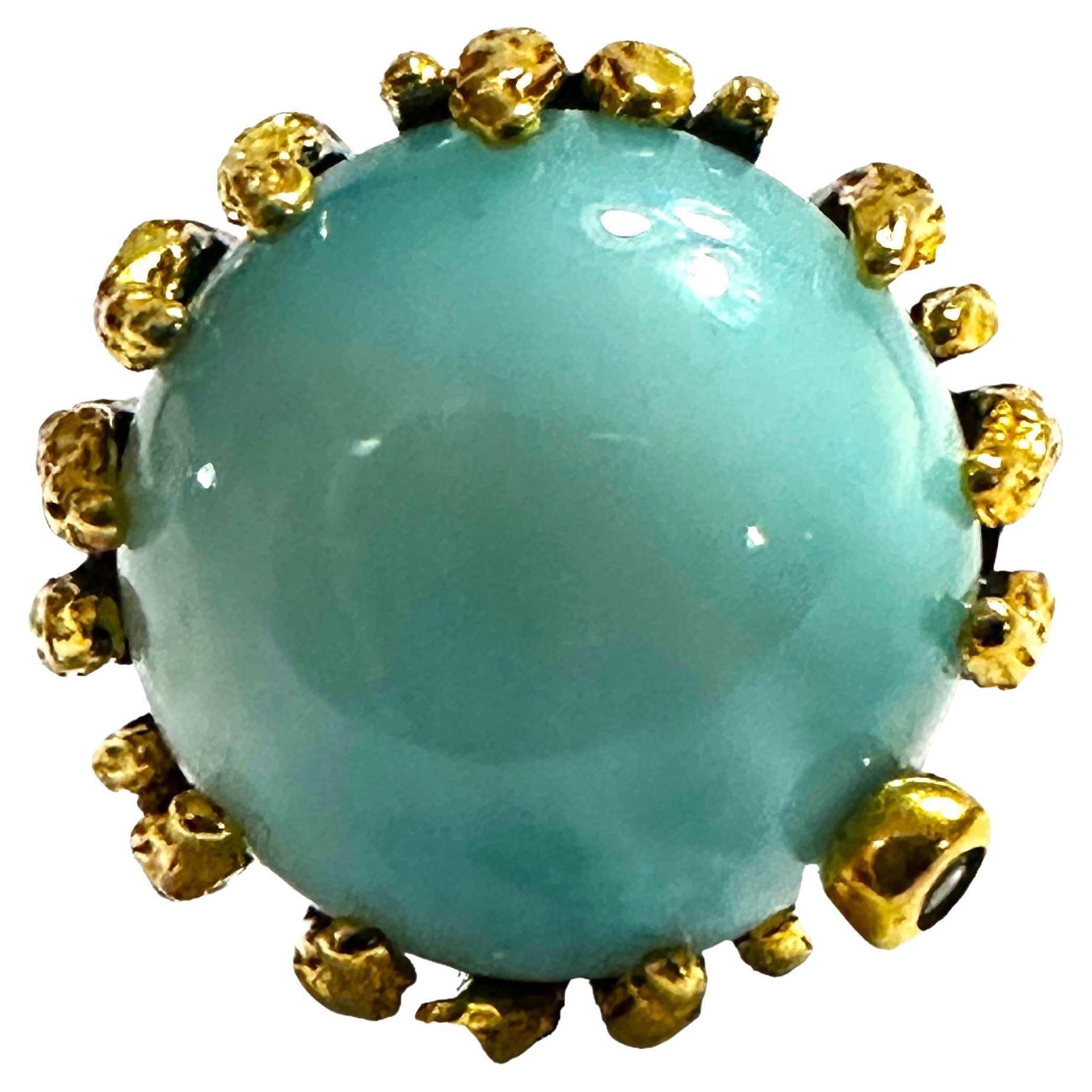 New Brazilian Yellow Green Ametrine and White Sapphire YGold Plated ...