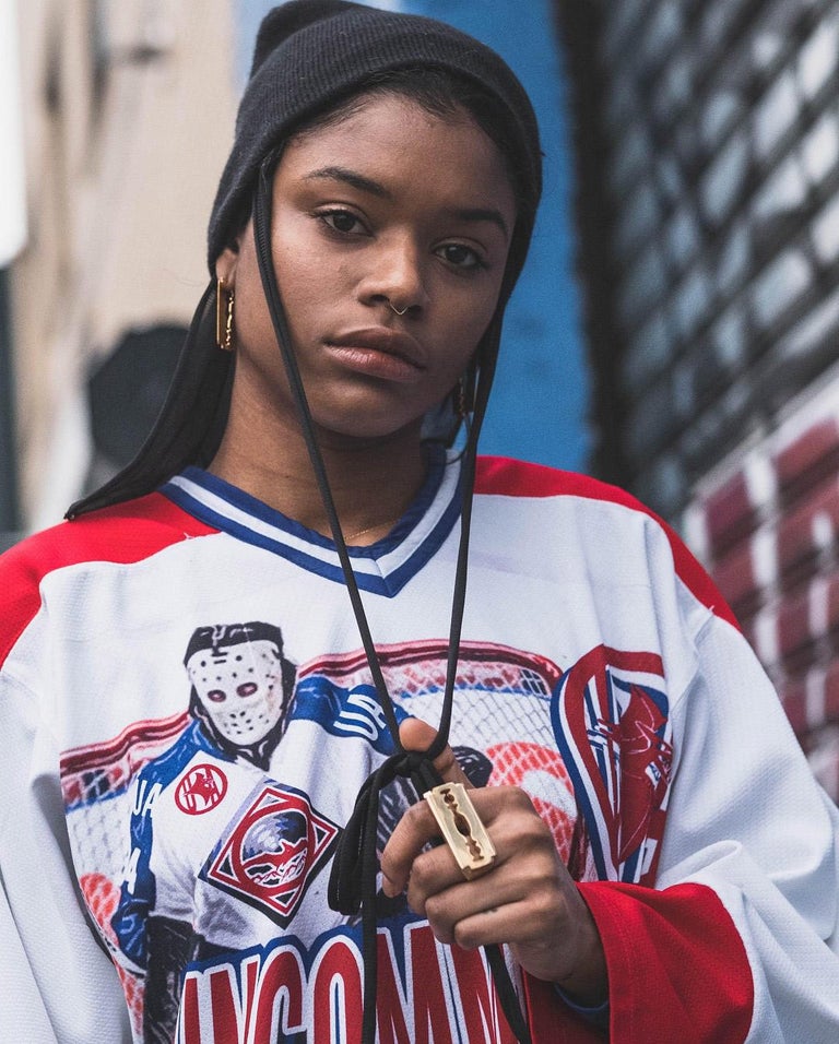 Customizable New Edge Razor 2 Finger Ring in 14K Yellow Gold by Johnny ...