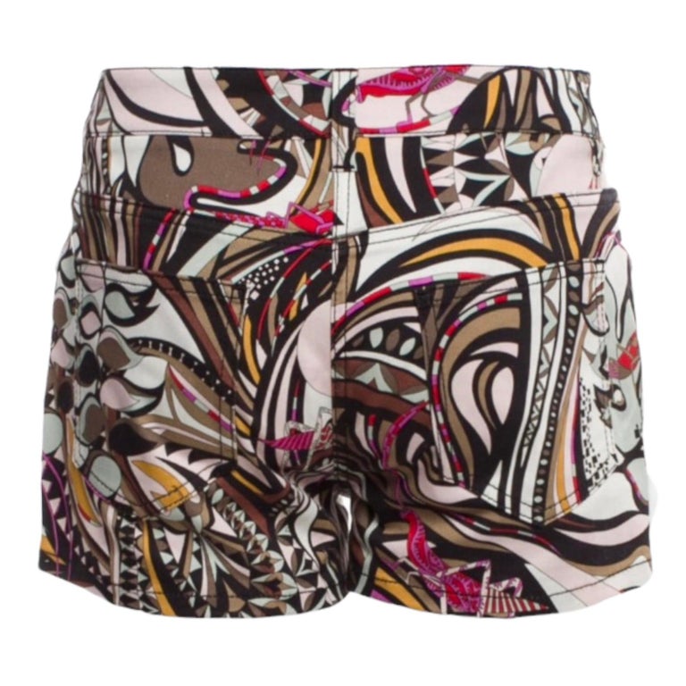 NEW Emilio Pucci Tropical Signature Floral Animal Print Hot Shorts ...