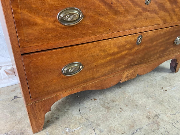 New England Birch Slant Front Desk For Sale at 1stDibs