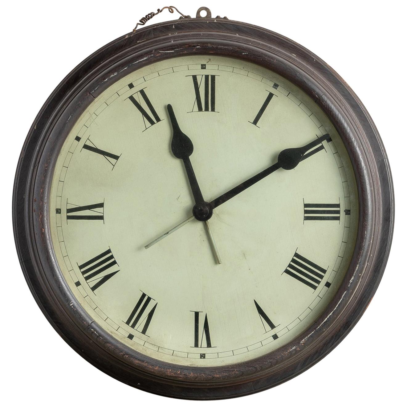 New England Prep School Hall Clock, America, 19th Century For Sale at ...