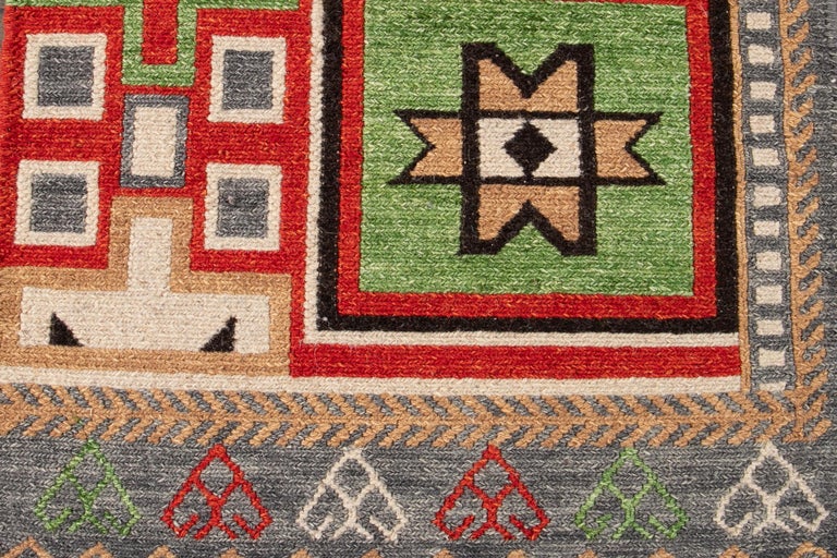 New England Soumak Collection Handwoven Wool Soumak Custom Rug For Sale ...