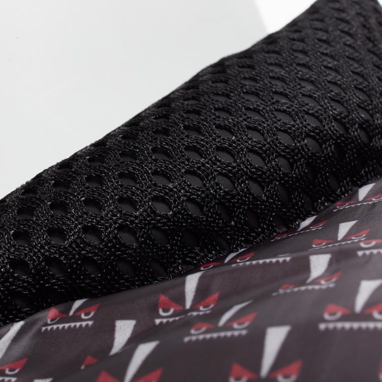 new FENDI Reversible black Monster Bug Eye nylon goose down puffer jacket EU46 S For Sale at 1stDibs