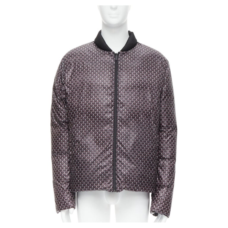 new FENDI Reversible black Monster Bug Eye nylon goose down puffer jacket EU46 S For Sale at 1stDibs