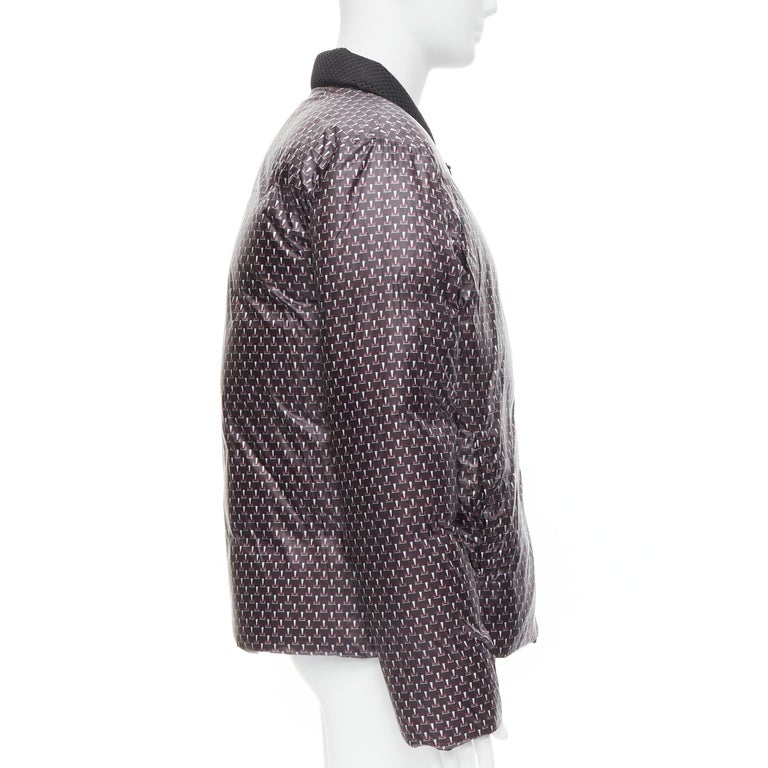 new FENDI Reversible black Monster Bug Eye nylon goose down puffer jacket EU48 M For Sale at 1stDibs