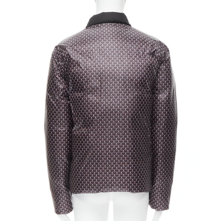 new FENDI Reversible black Monster Bug Eye nylon goose down puffer jacket EU48 M For Sale at 1stDibs