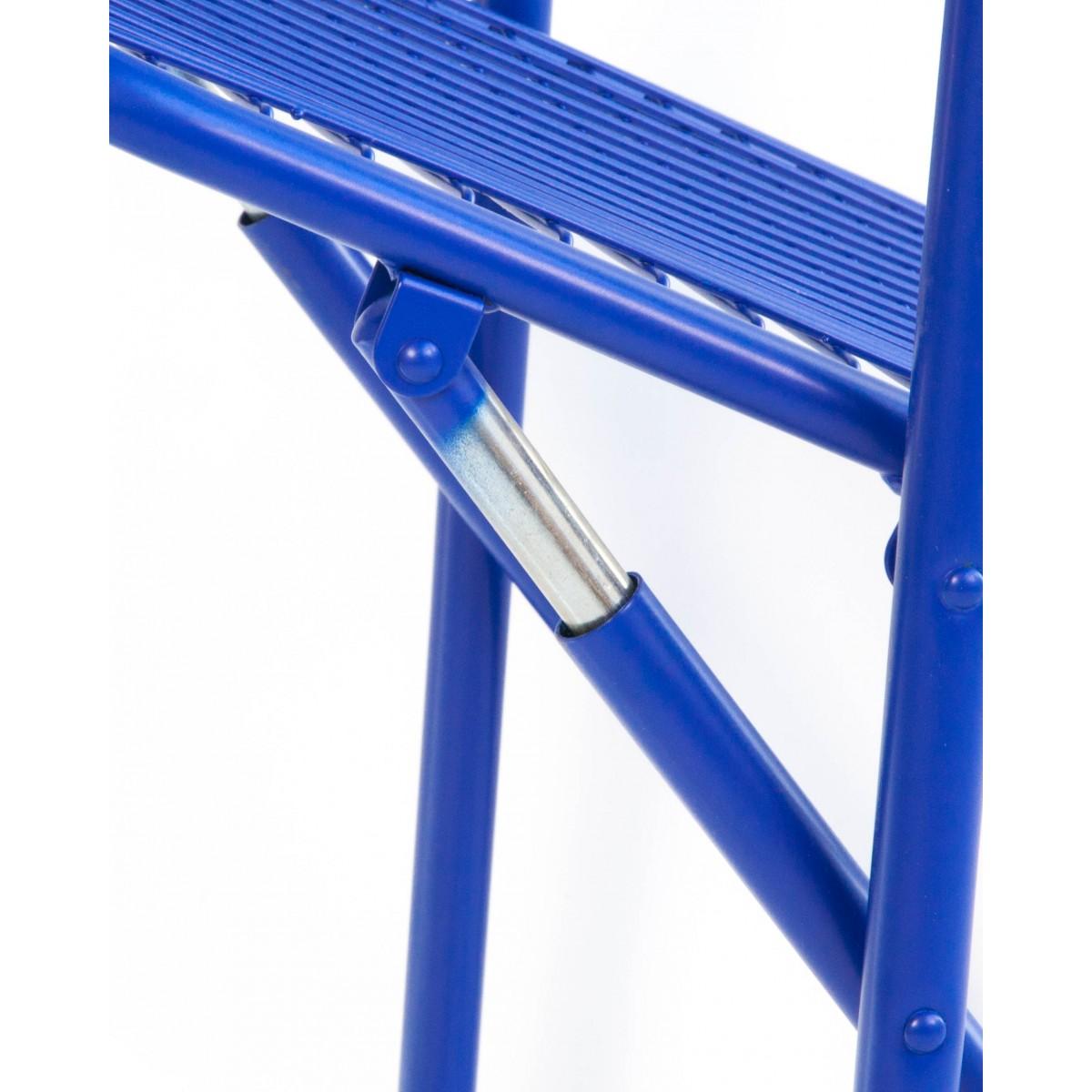 New Folding Iron Chair Blue 5002 by Houtique For Sale at 1stDibs