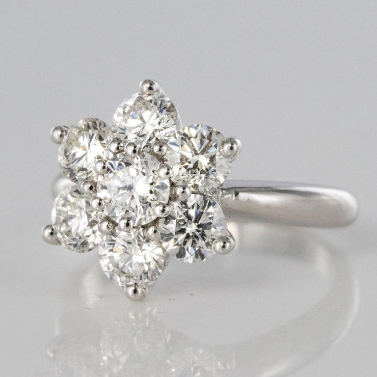 New French Diamond Platinum Engagement Ring at 1stDibs | french diamond ...