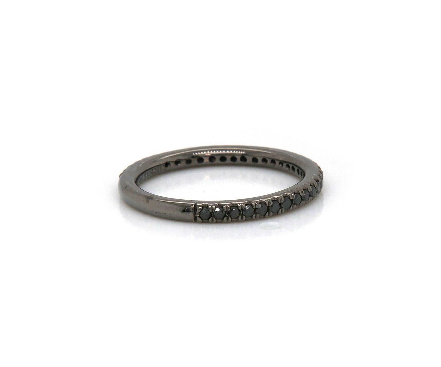 New Gabriel and Co. Black Diamond Stackable Band Ring in 14K and ...