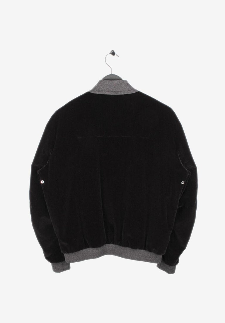New Giorgio Armani Men Velvet Velour Bomber Jacket Size 54IT (Large ...