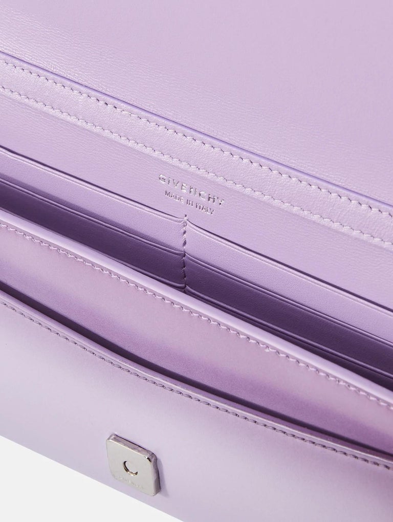 New Givenchy Purple 4G Leather Wallet on Chain Crossbody Bag For Sale ...