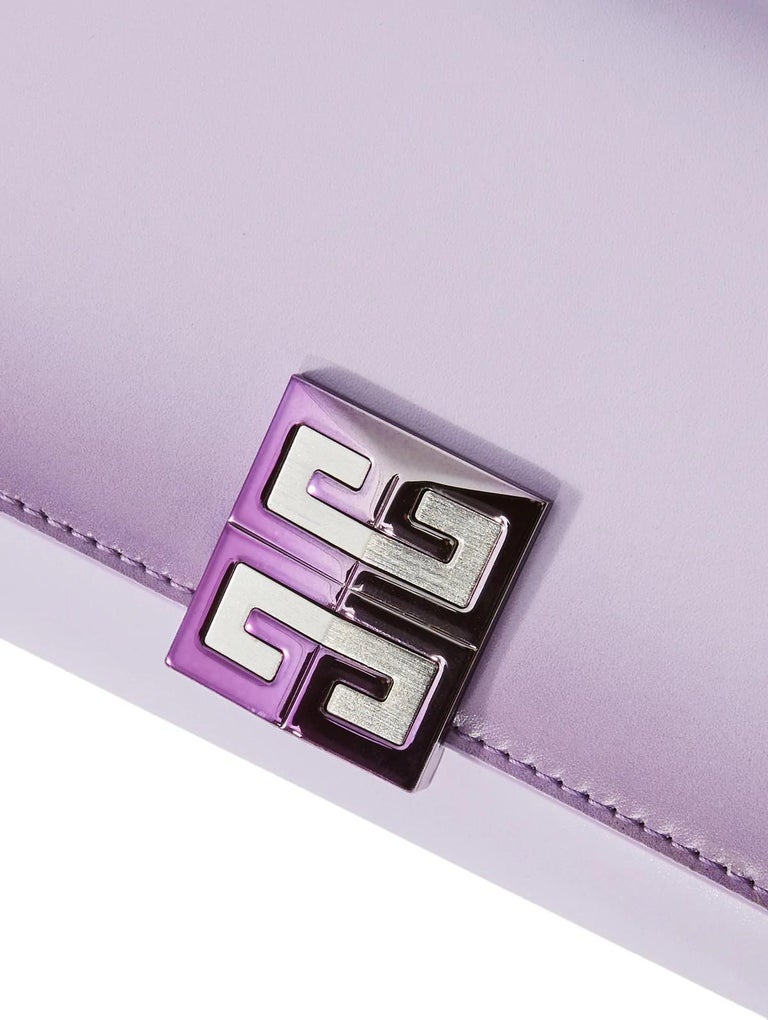 New Givenchy Purple 4G Leather Wallet on Chain Crossbody Bag For Sale ...