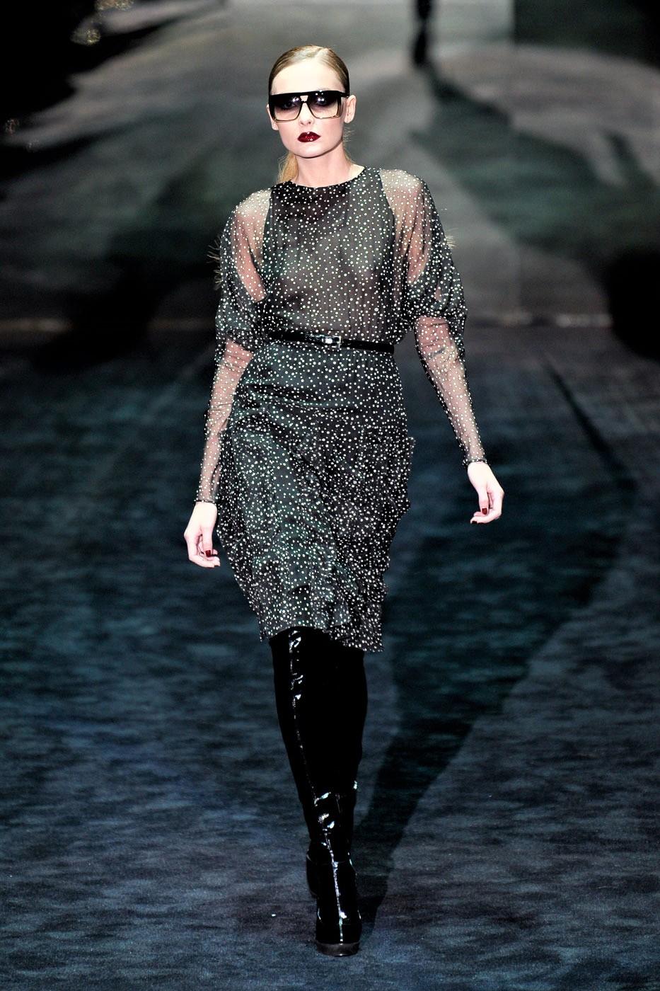 New Gucci 90th Anniversary Ad Runway Video Silk Dress F/W 2011 Sz 36 at ...