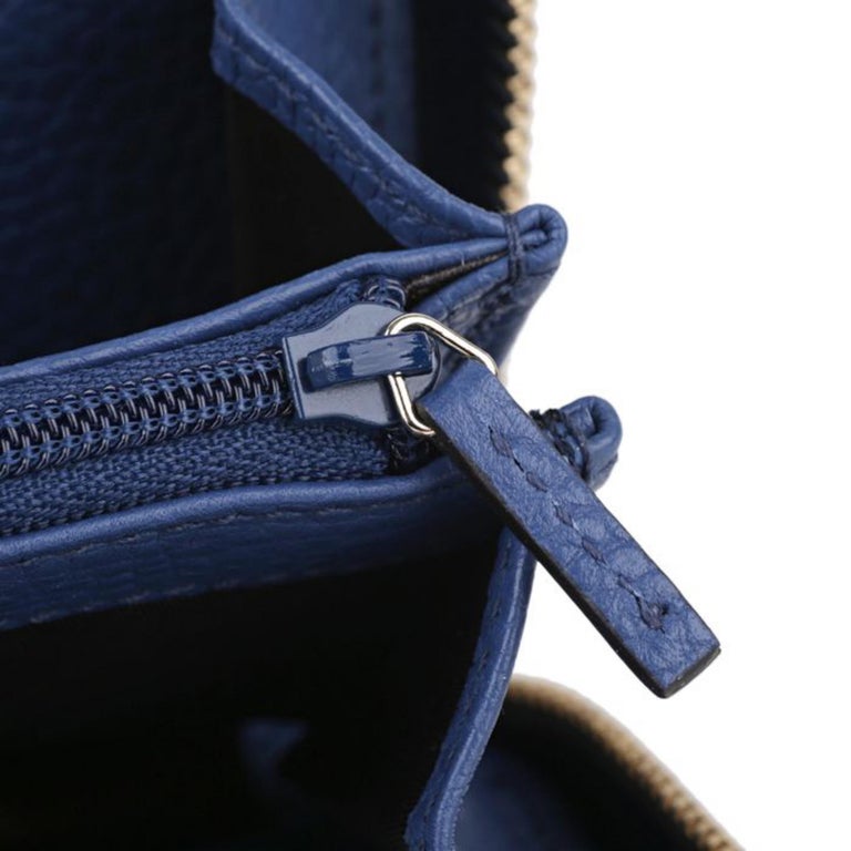 NEW Gucci Blue Soho Small Leather Coin Purse Wallet For Sale at 1stDibs
