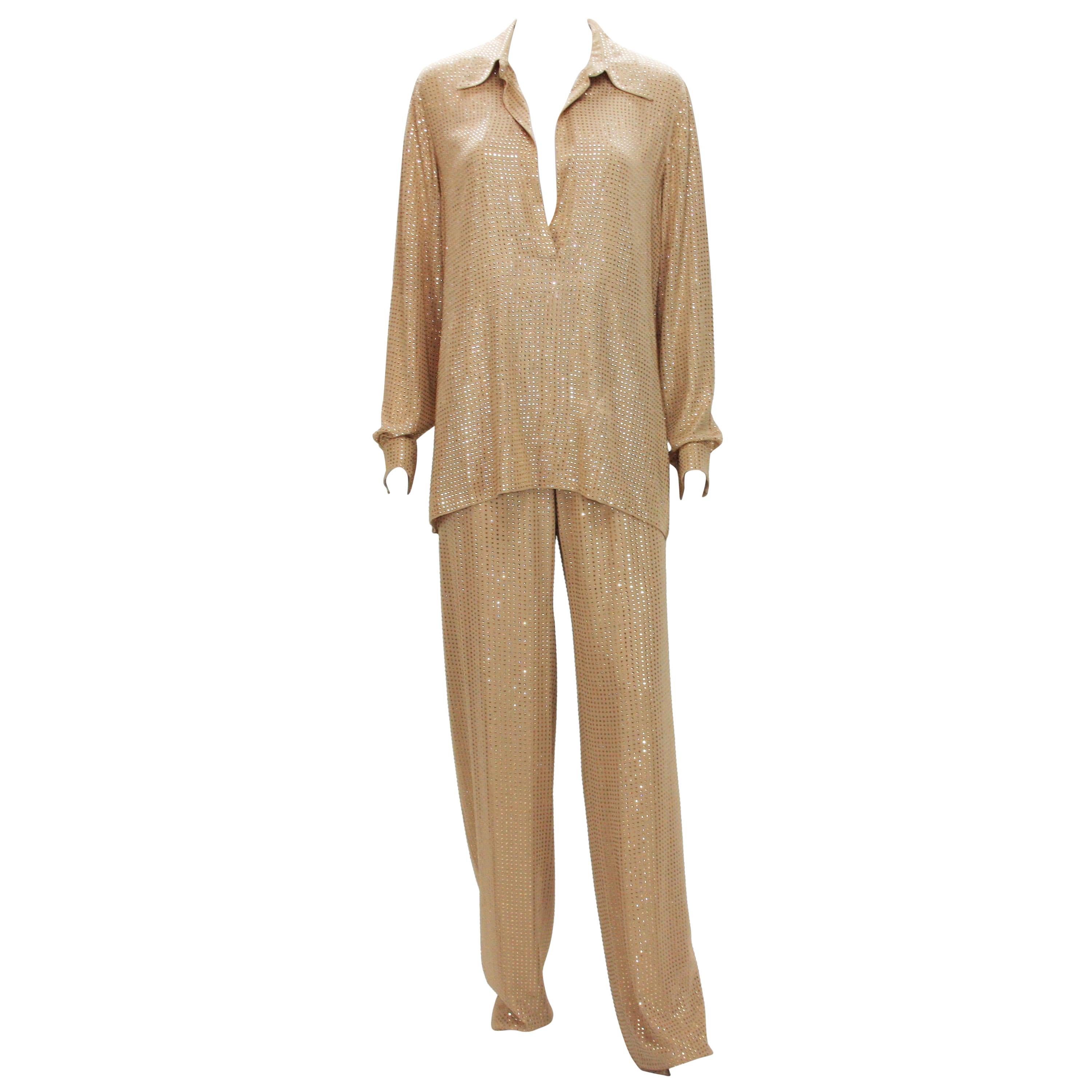 2003 Gucci by Tom Ford Khaki Dress and Jacket Set at 1stDibs