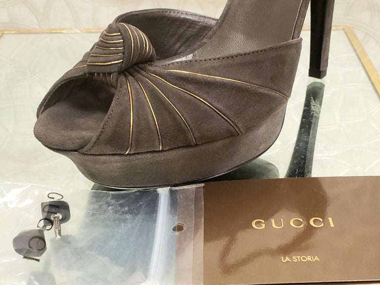 New GUCCI KELLY PLATFORM SHOES SANDALS 8.5; 9.5; 10; 10.5 For Sale at ...
