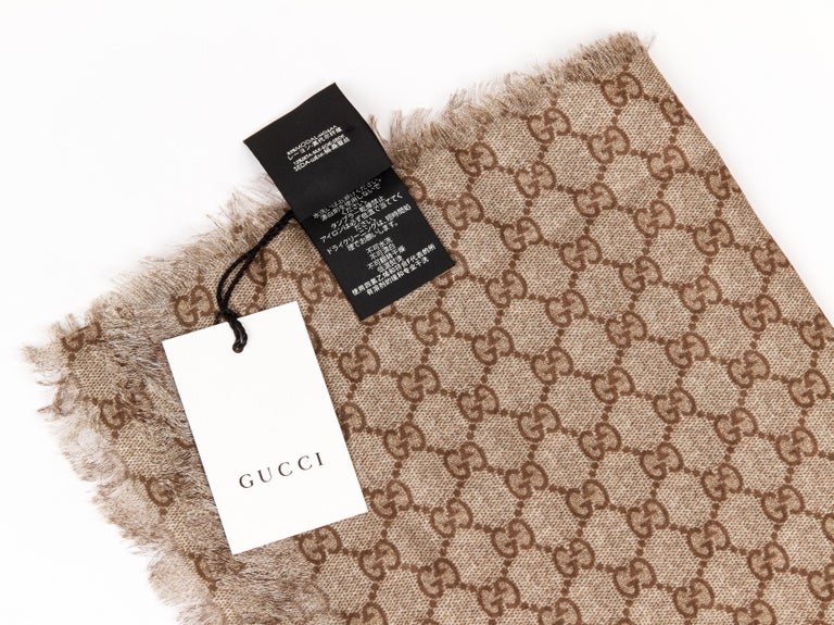 New Gucci Monogram Red Tiger Shawl Scarf For Sale at 1stDibs