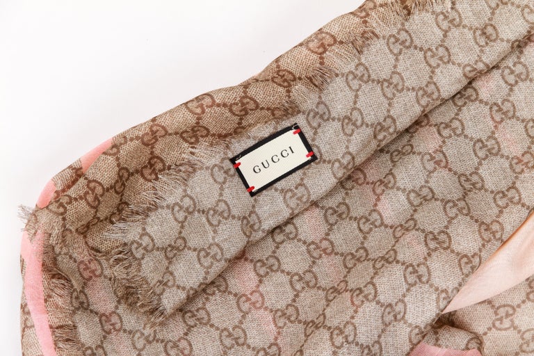 New Gucci Monogram Red Tiger Shawl Scarf For Sale at 1stDibs