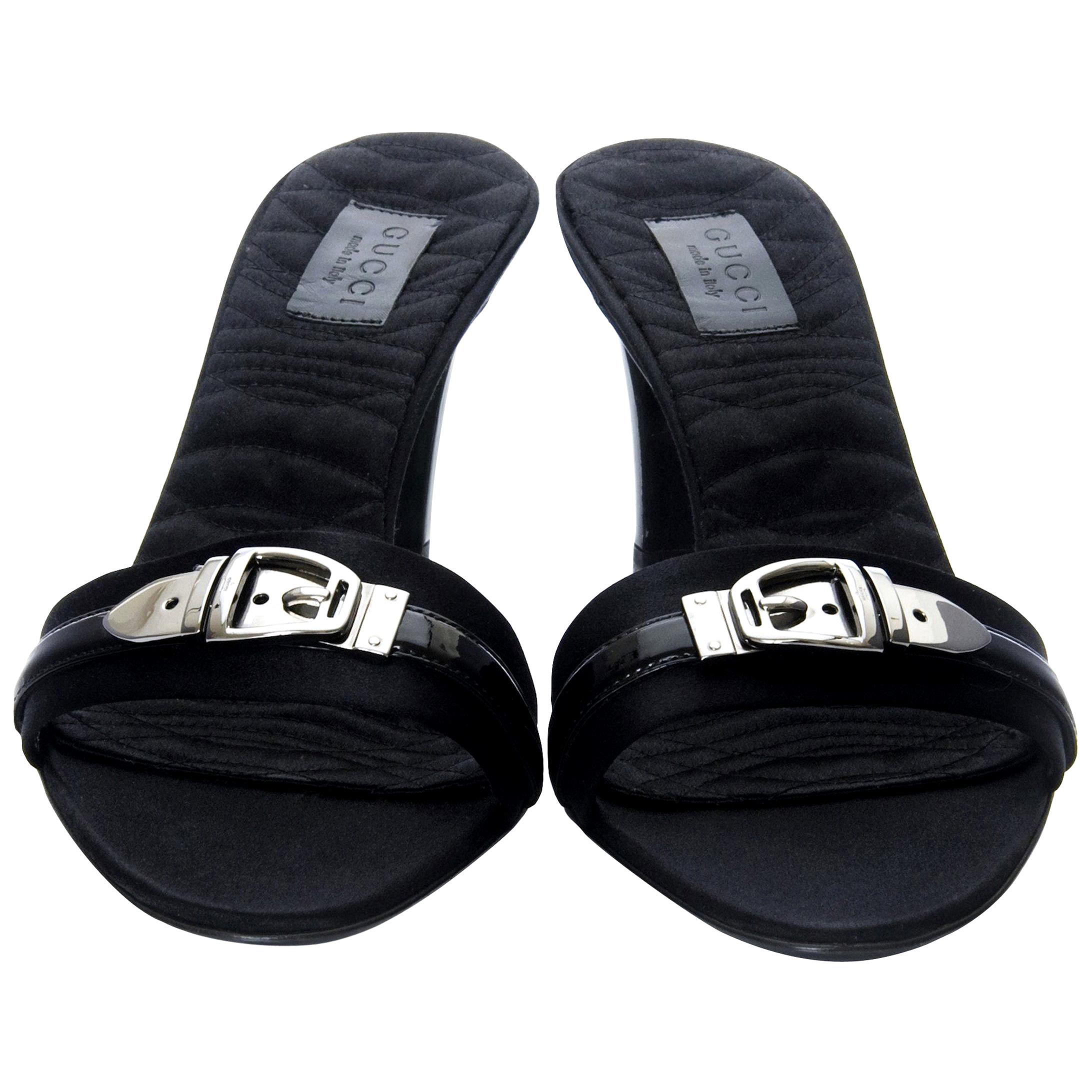New Gucci Quilted Satin Buckle Horsebit Heels Sz 9.5 at 1stDibs | gucci ...
