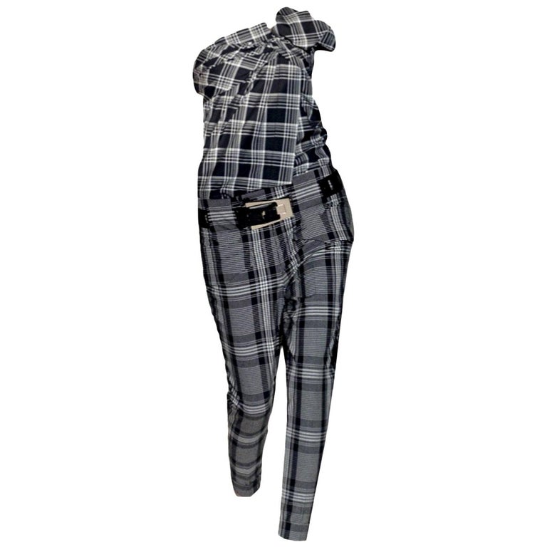New Gucci Runway Wool Plaid Pants Slacks Sz 44 at 1stDibs | plaid slacks