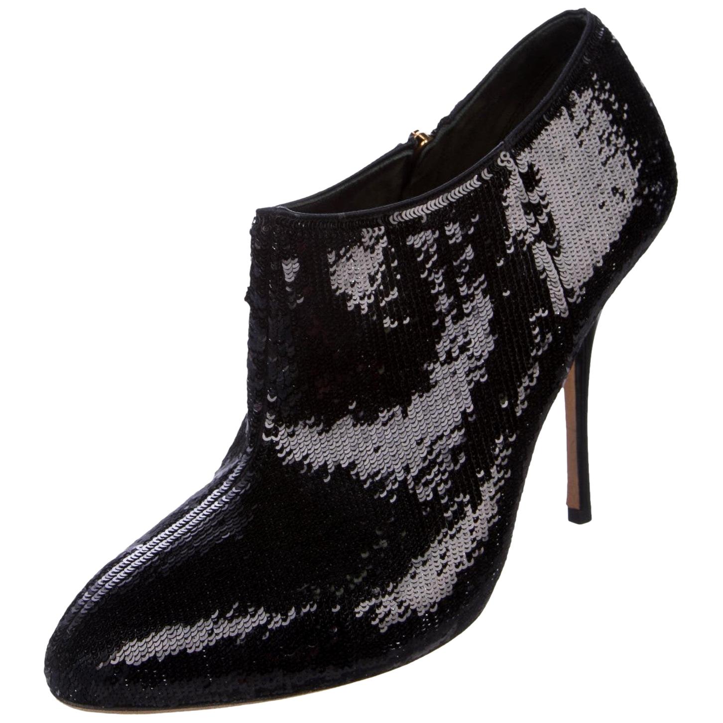 NEW in box Gucci Black Lifford Leather Gold Tone Stripe Metallic Boots ...