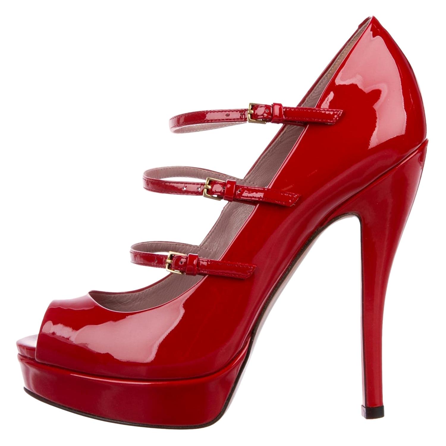 1960s Red Satin Stiletto Heels With Rhinestone Accents For Sale at 1stdibs