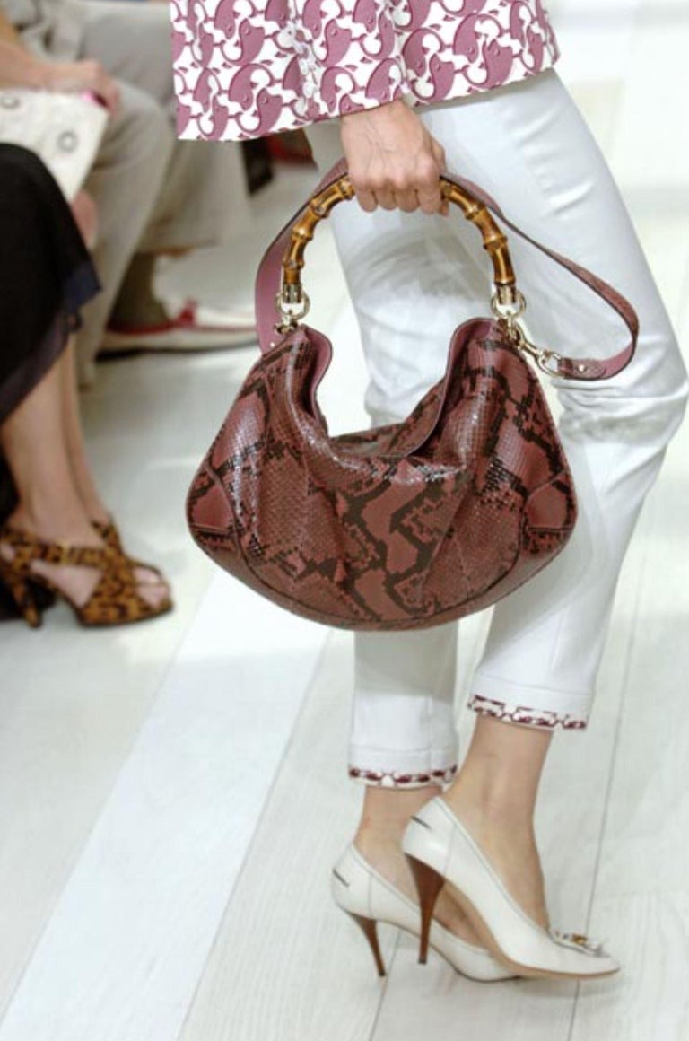 New Gucci Resort 2007 Winter White Leather Bamboo Tassel Heels Pumps Sz ...