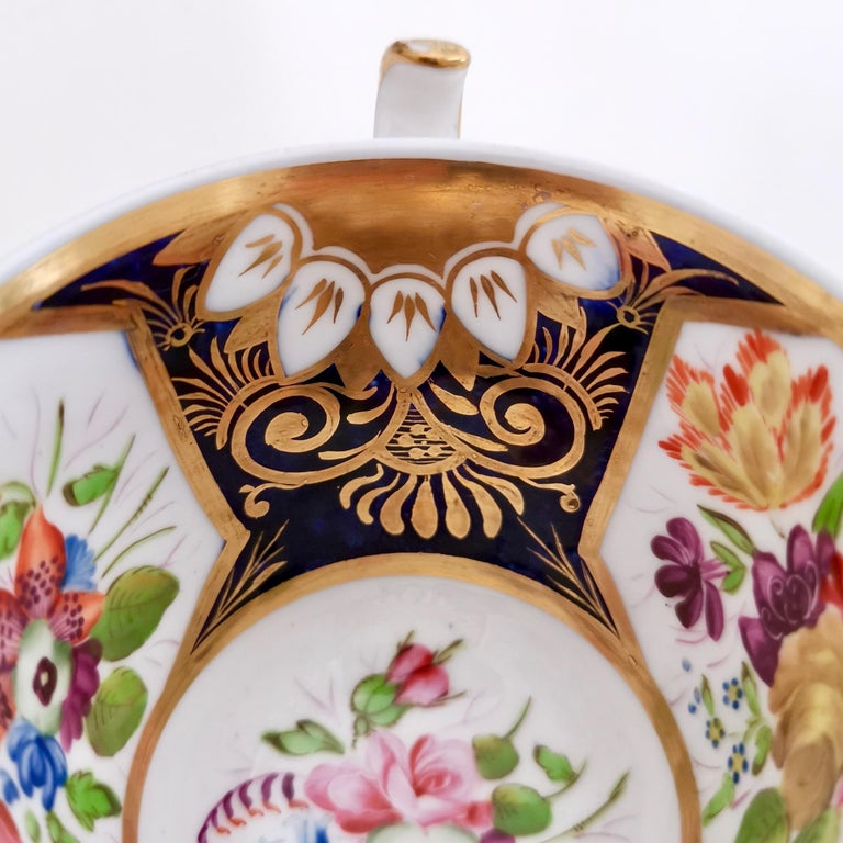 New Hall Coffee Cup and Saucer, Pattern 2101, circa 1815 at 1stDibs