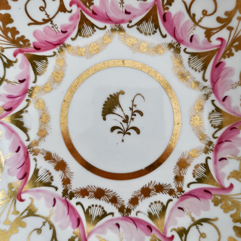 New Hall Cup and Saucer, Gilt and Pink Sprigs, Regency, 1815-1820 at ...