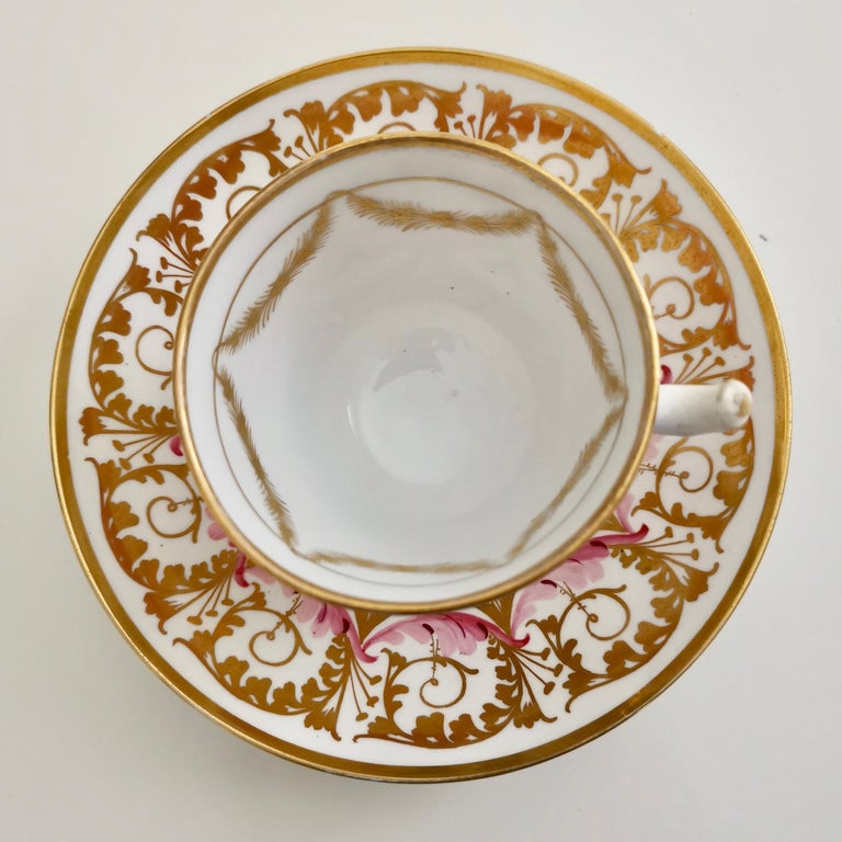 New Hall Cup and Saucer, Gilt and Pink Sprigs, Regency, 1815-1820 at ...