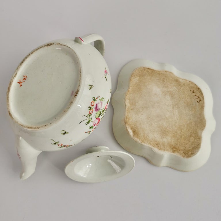 New Hall Porcelain Tea Service Knitting Wool Pattern Georgian Regency ...
