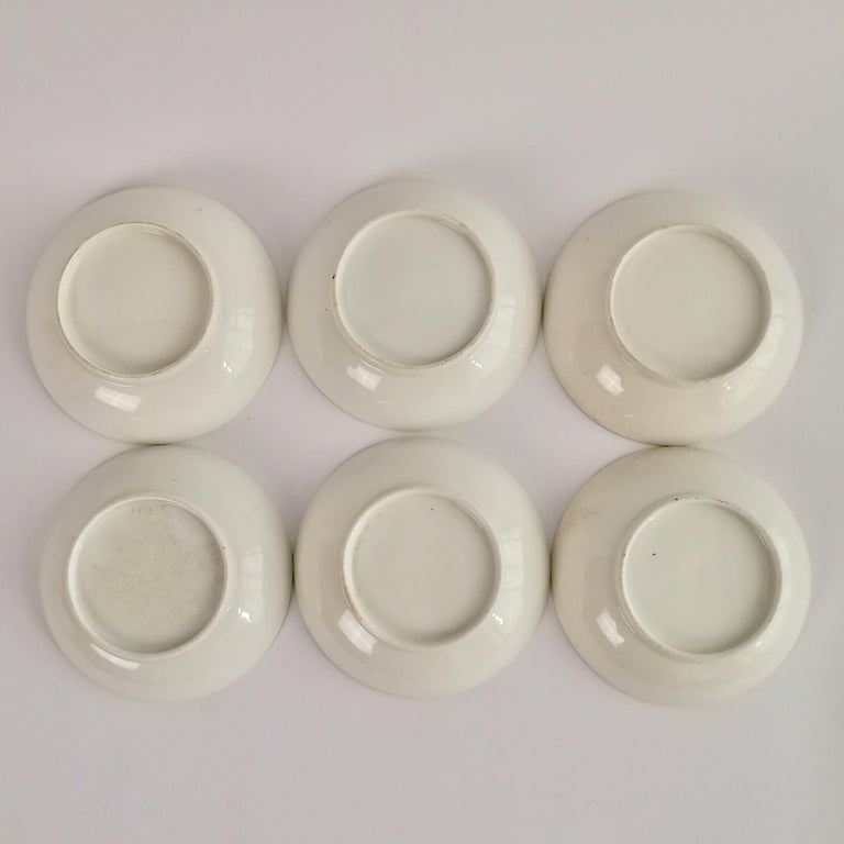 New Hall Porcelain Tea Service Knitting Wool Pattern Georgian Regency ...