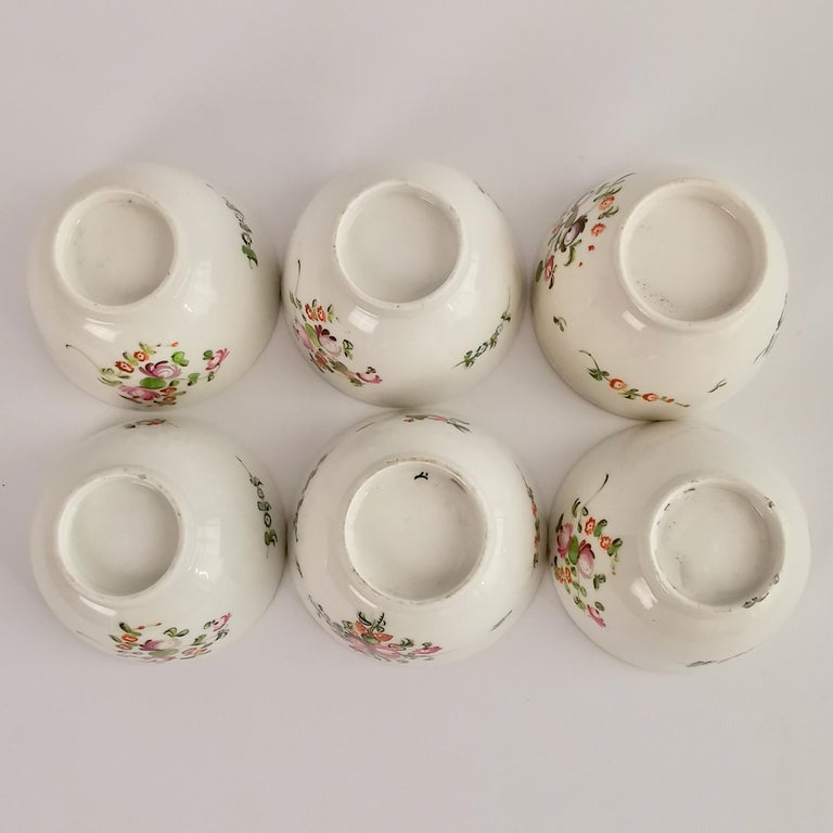 New Hall Porcelain Tea Service Knitting Wool Pattern Georgian Regency ...