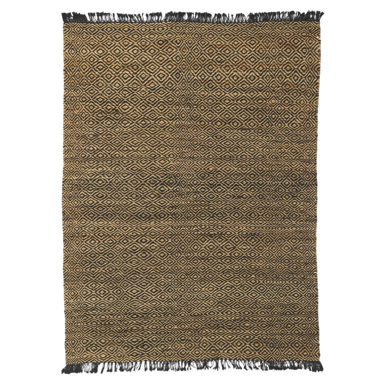 New Handwoven Natural Fiber Jute Rug For Sale at 1stDibs