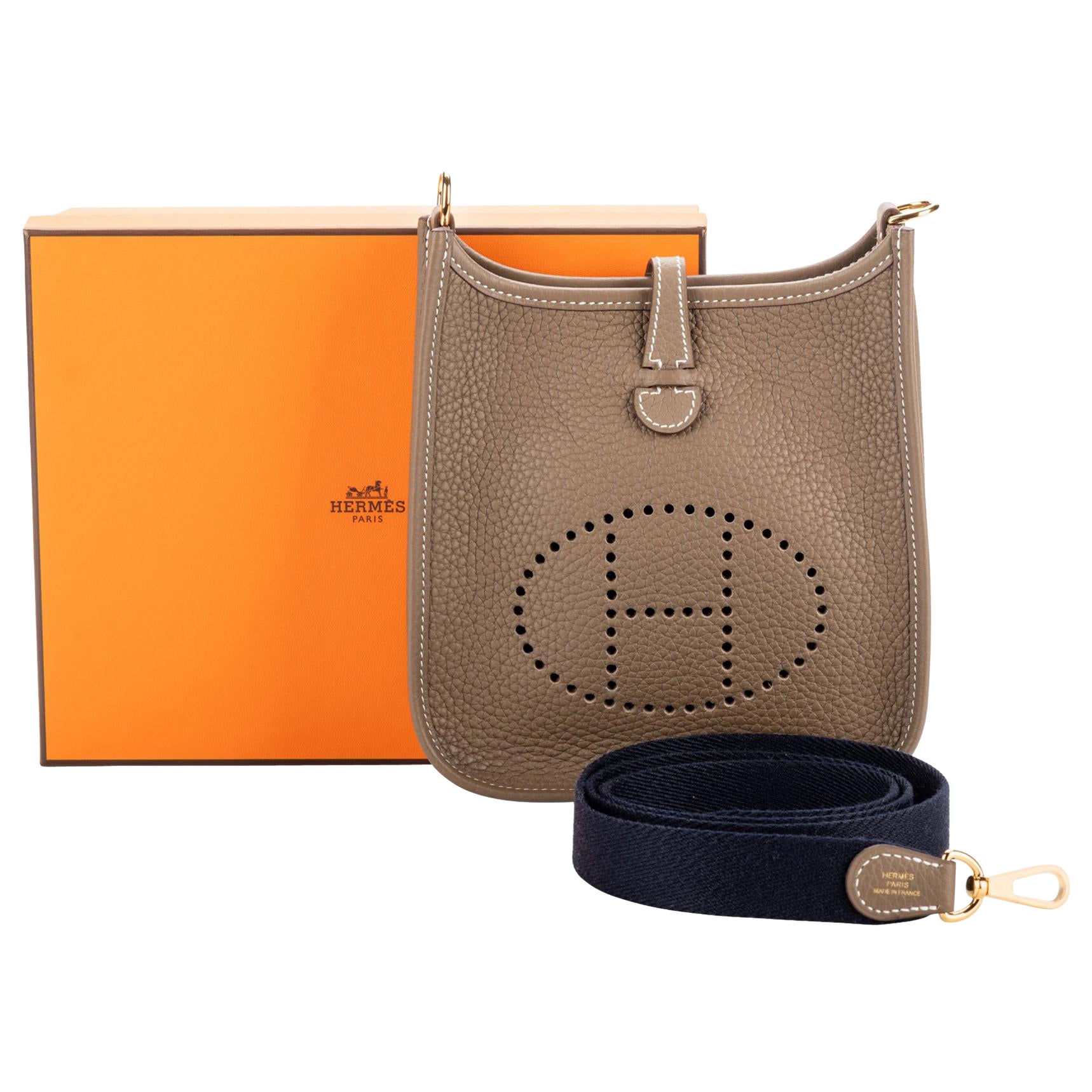 New in Box Hermes Mini Evelyne Blue Nuit Crossbody Bag at 1stDibs ...