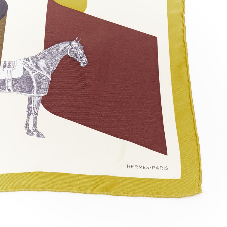 new HERMES La Serpentine de Pierre Charpin print 45cm silk scarf at 1stDibs