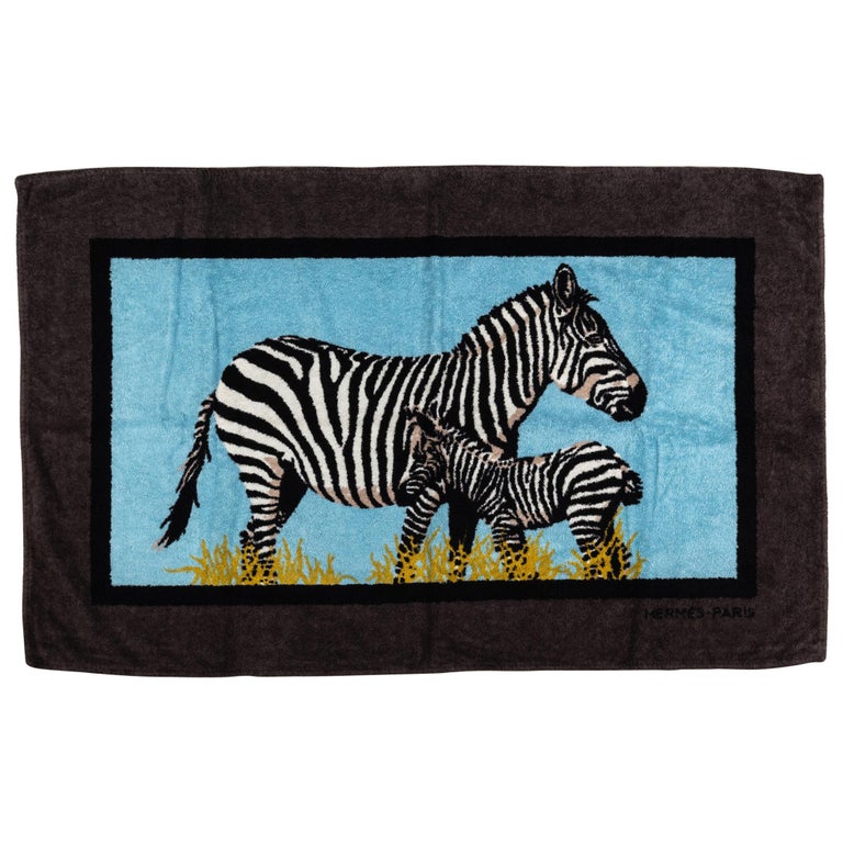 New Hermes Vintage Inspired Zebra Beach Towel at 1stDibs