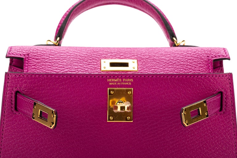 New Hermes VIP Mini Kelly II Rose Pourpre Bag at 1stDibs | rose pourpre ...