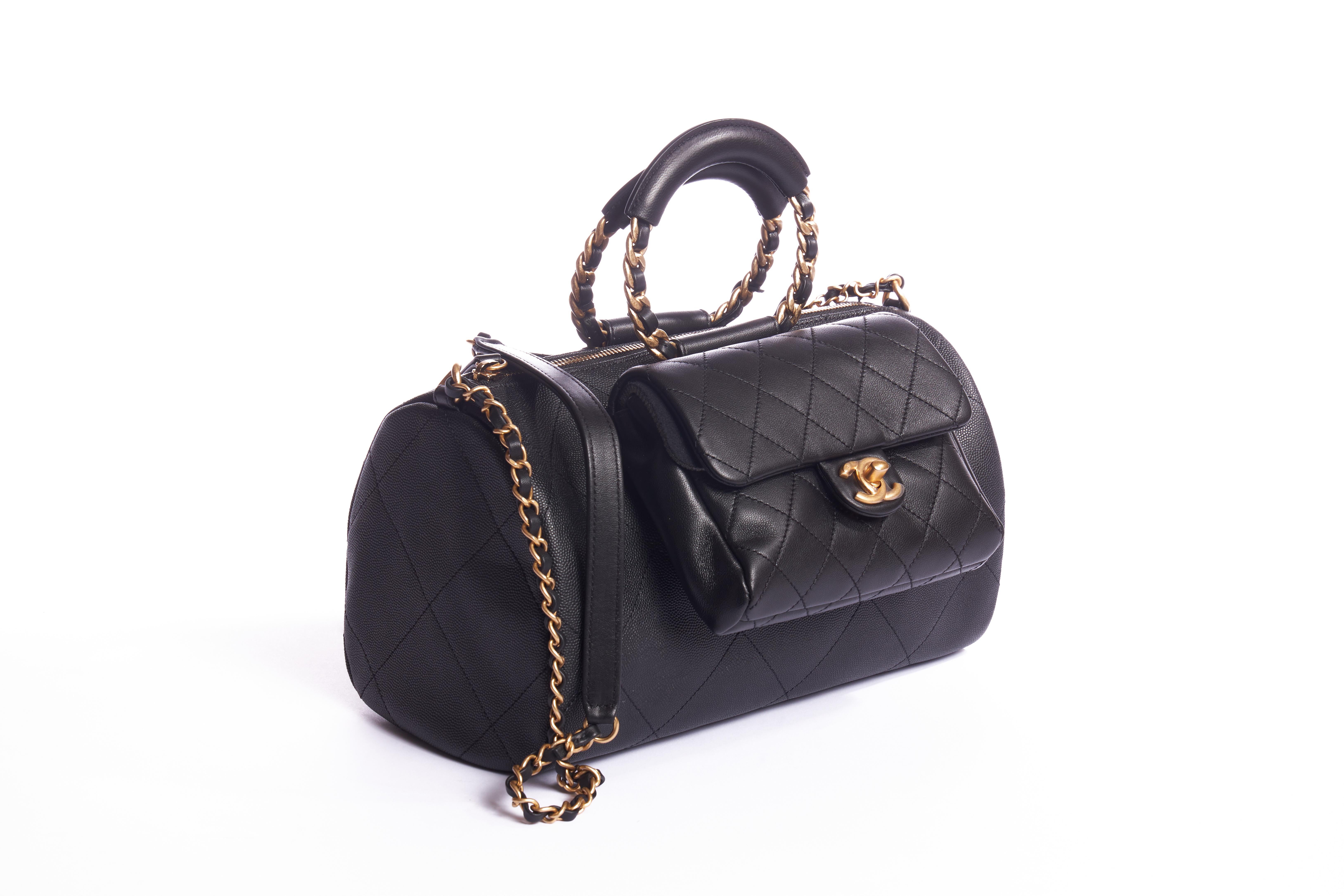 New in Box Chanel 2 Way Black Caviar Handbag at 1stDibs | chanel bag ...