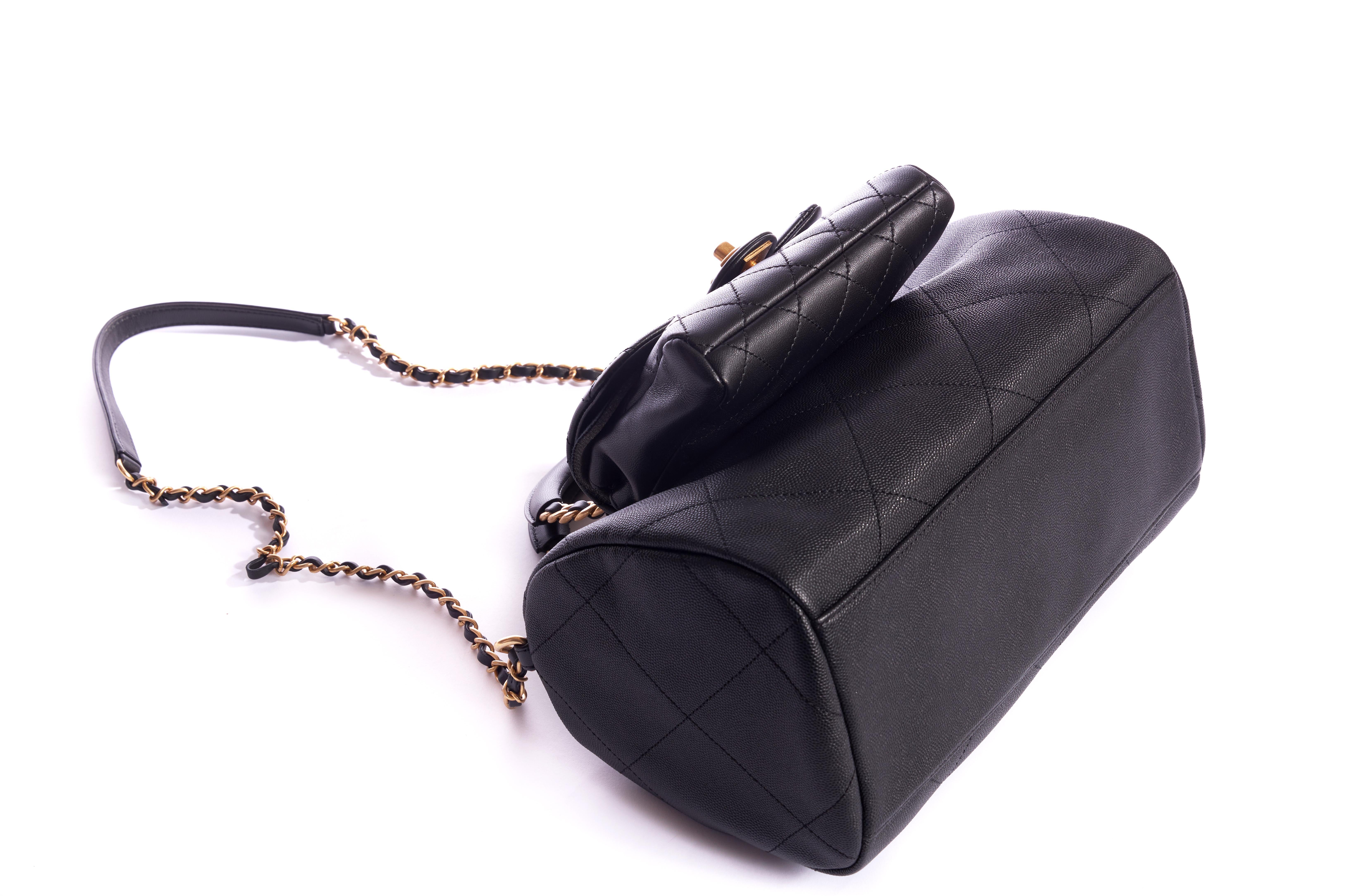 New in Box Chanel 2 Way Black Caviar Handbag at 1stDibs | chanel bag ...