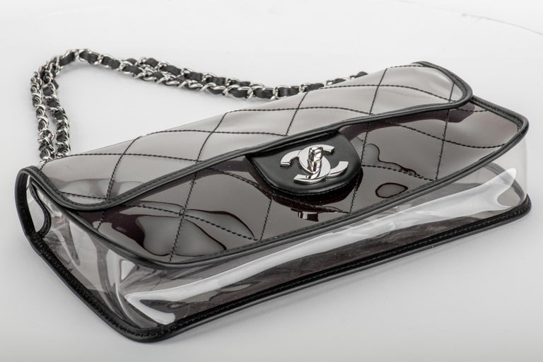 New in Box Chanel PVC Flap With Leather Trim Bag at 1stDibs | chanel ...