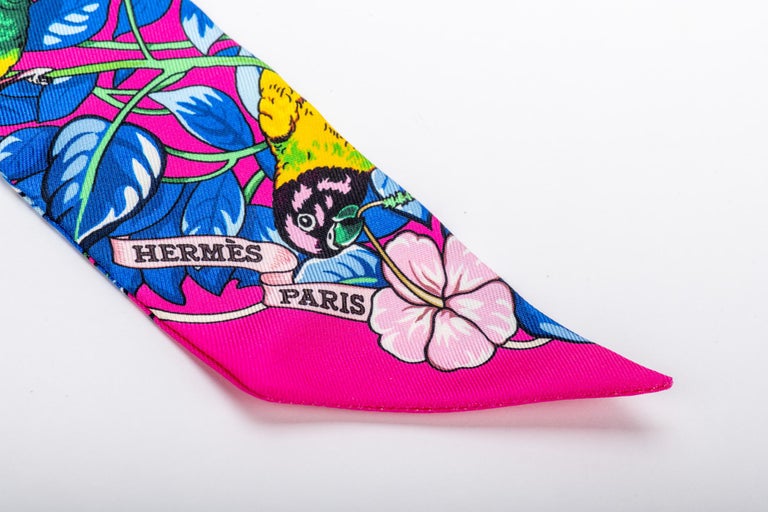 New in Box Hermes Jungle Love Twilly Limited Edition Hearts Scarf at ...