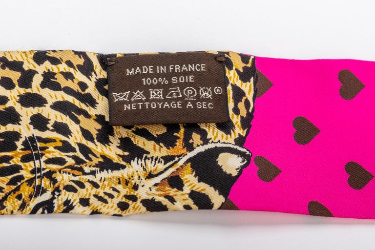 New in Box Hermes Jungle Love Twilly Limited Edition Hearts Scarf at ...