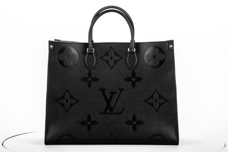 New in Box Louis Vuitton Black Logo On the Go GM Tote Bag at 1stDibs | black louis vuitton bag ...