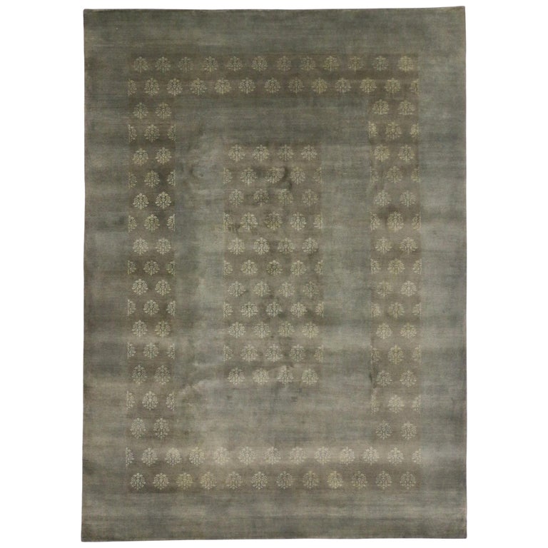 New Indian Rug with Modern Transitional Style For Sale at 1stDibs ...