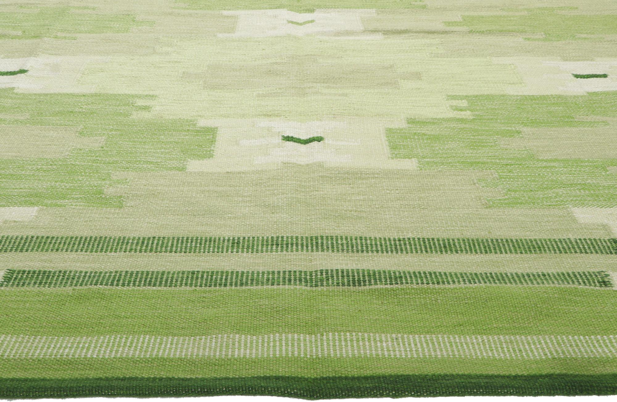 New Ingegerd Silow Swedish Inspired Kilim Rug, Grönt Timglas ...