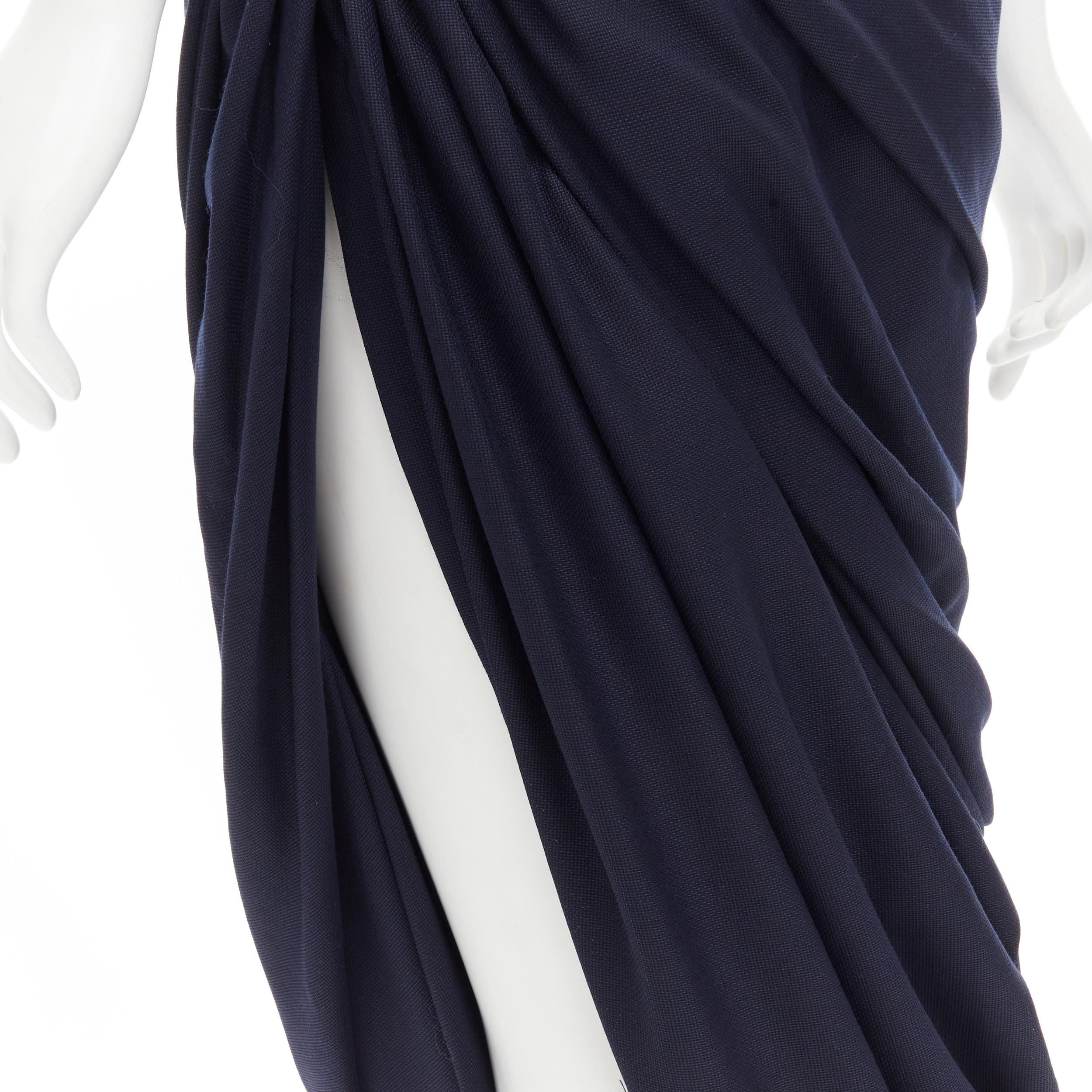 new JAQUEMUS 2018 Runway La Bomba Saudade side drape navy dress FR38 S at 1stDibs | jaquemus dress