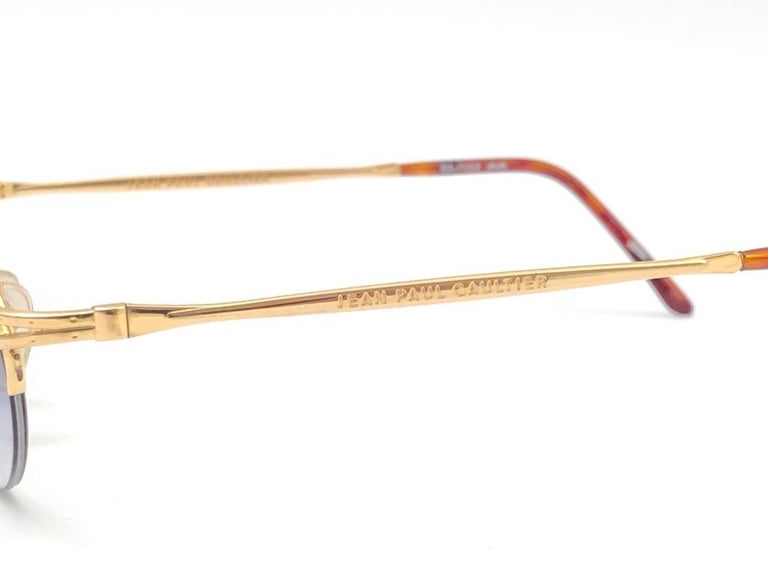 New Jean Paul Gaultier 55 7192 Half Frame Sunglasses 1990's Made in ...