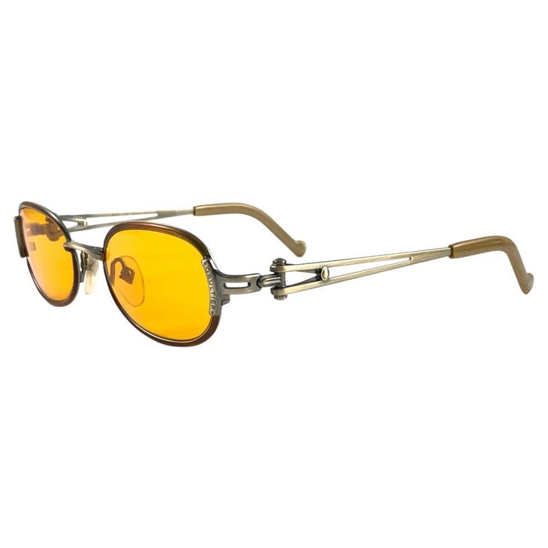 New Jean Paul Gaultier 56 0004 Oval Copper Sunglasses 1990's Made in ...
