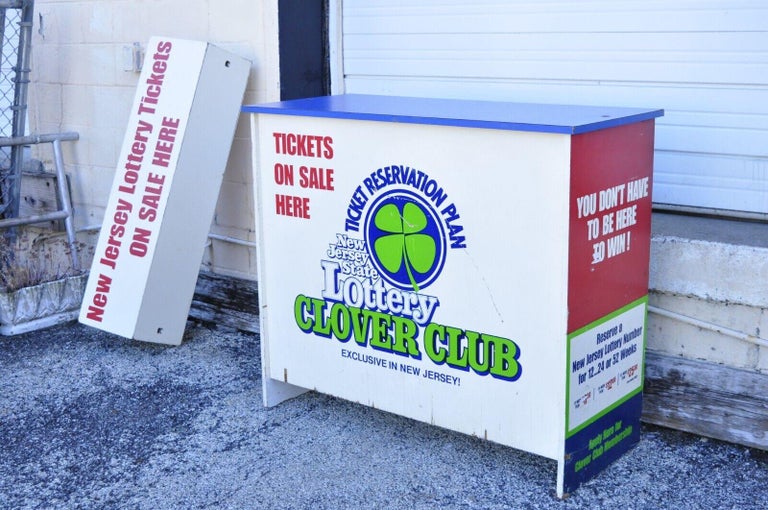 New Jersey Lottery Tickets Lottery Clover Club Advertisement Stand ...